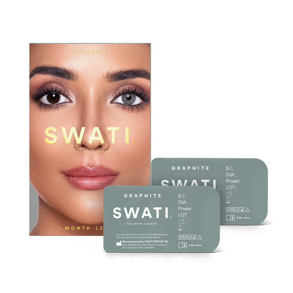 Buy dark grey monthly lenses - GRAPHITE – SWATI Cosmetics